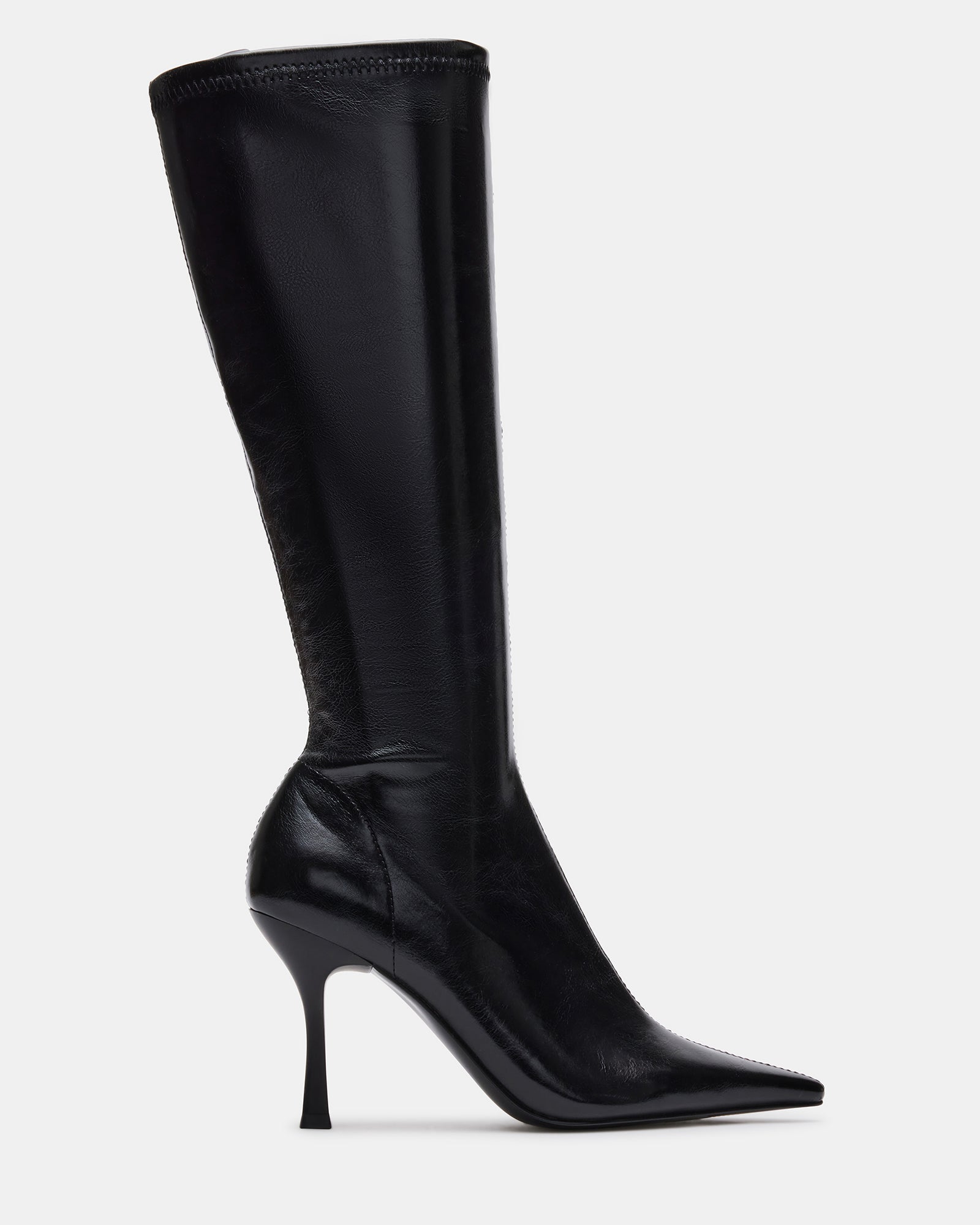 DREA Black Knee High Stiletto Boot | Women's Designer Boots – Steve Madden Canada