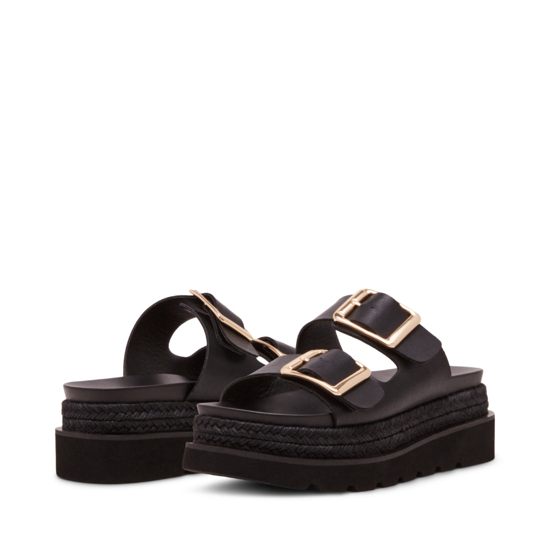 MYTHICALL Black Platform Slide Sandal | Women's Designer Sandals ...