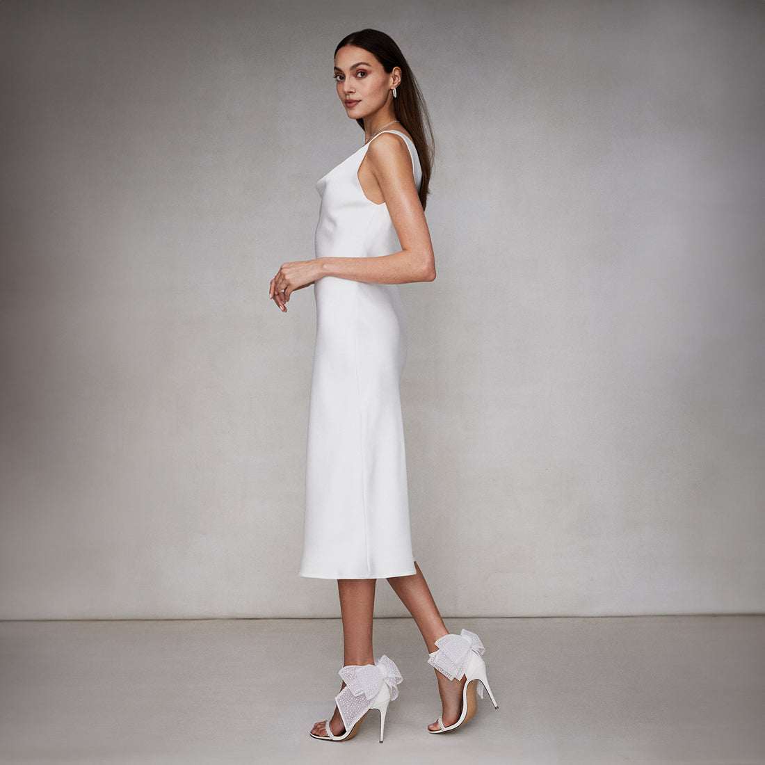 BENNI White Bow Embellished High Heels | Women's Designer Heels – Steve ...