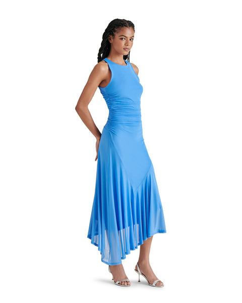 LANEY Indigo Flowy Dress | Women's Designer Clothing – Steve Madden Canada