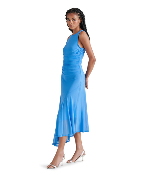 LANEY Indigo Flowy Dress | Women's Designer Clothing – Steve Madden Canada