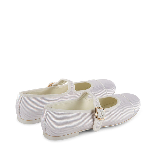 DORY White Satin Mary Jane Ballet Shoes | Women's Designer Flats ...