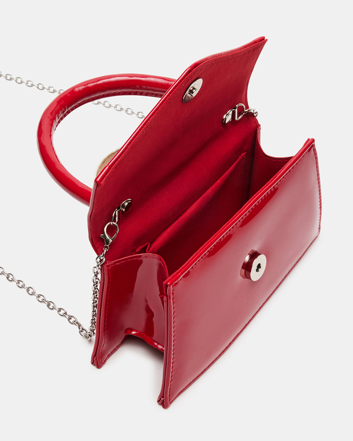 BAMINIA Red Patent Top Handle Bag | Women's Designer Handbags – Steve ...