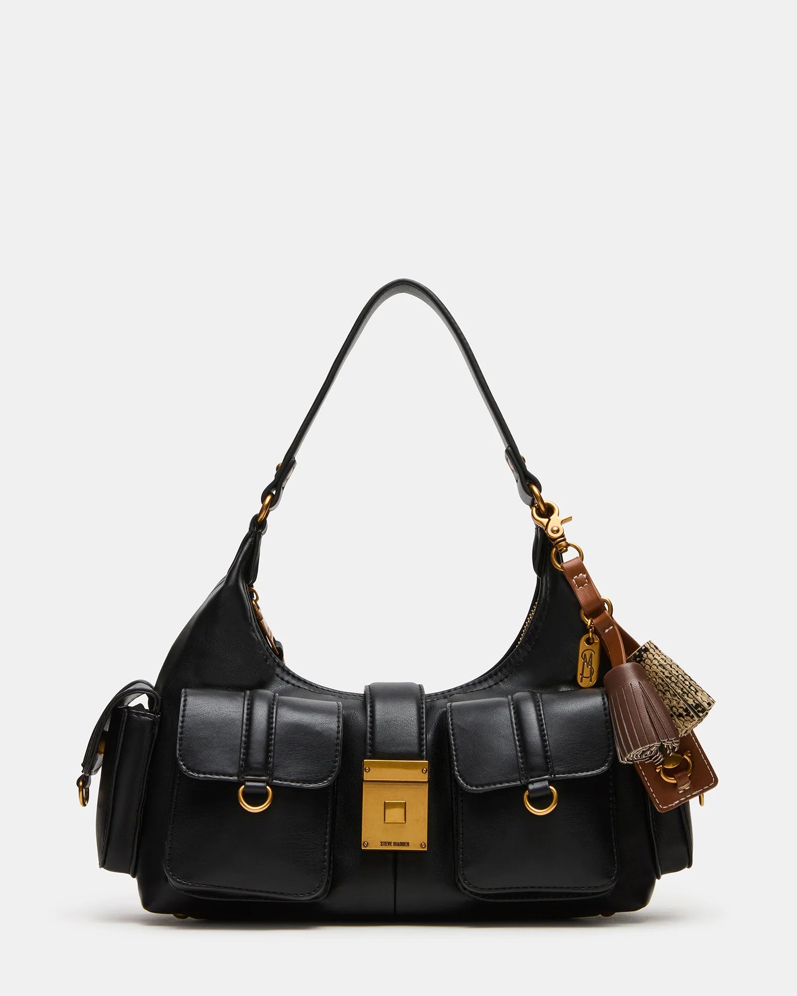 BISSAC Black Shoulder Bag | Women's Designer Handbags – Steve Madden Canada
