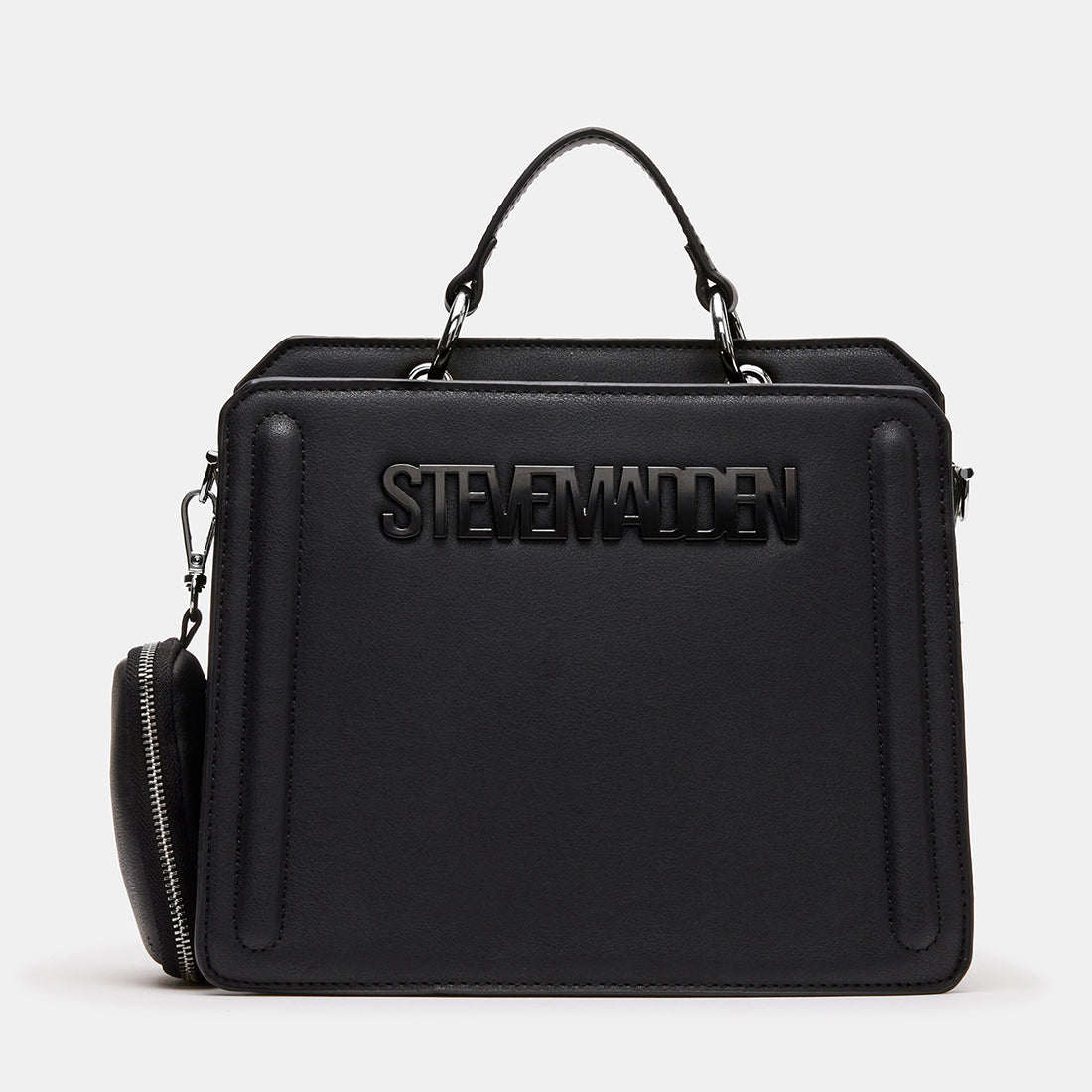 BEVELYNN Black Top Handle Bag | Women's Designer Handbags – Steve ...