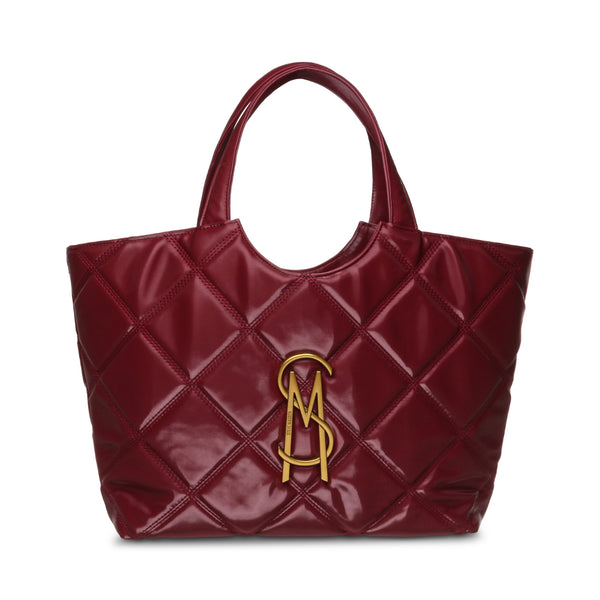 BFUSE-V Burgundy Quilted Tote Bag | Women's Designer Handbags – Steve ...
