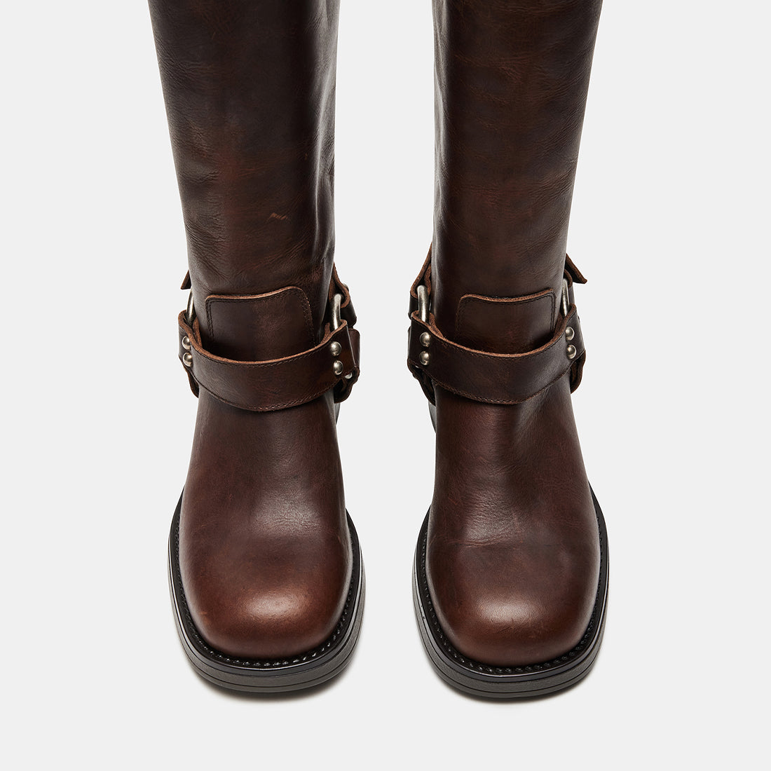 ASTOR Brown Leather Knee High Boots | Women's Designer Boots – Steve ...