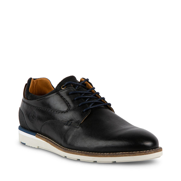 BENICIO Black Leather Casual Shoes | Men's Designer Shoes – Steve ...