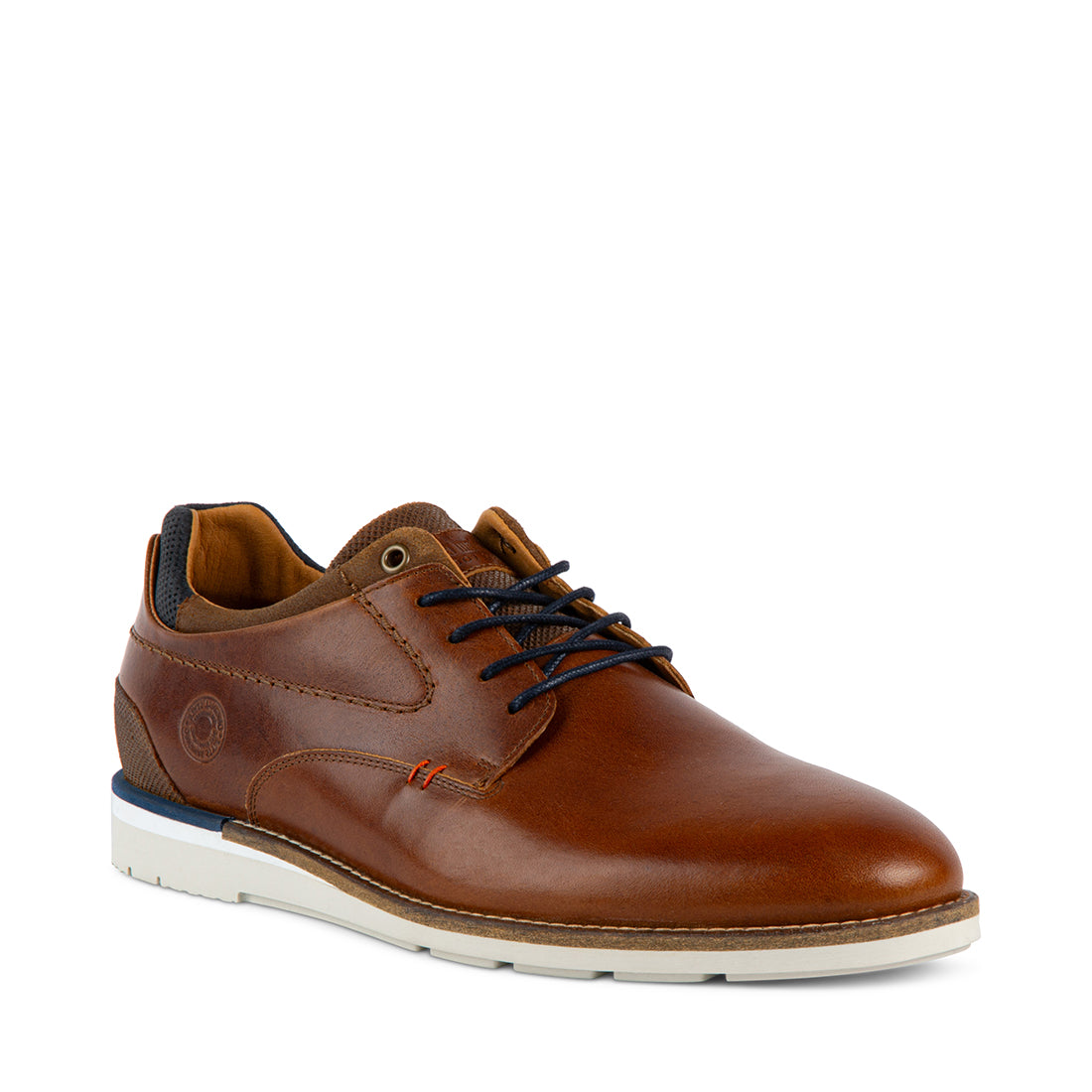 BENICIO Cognac Leather Casual Shoes | Men's Designer Shoes – Steve ...