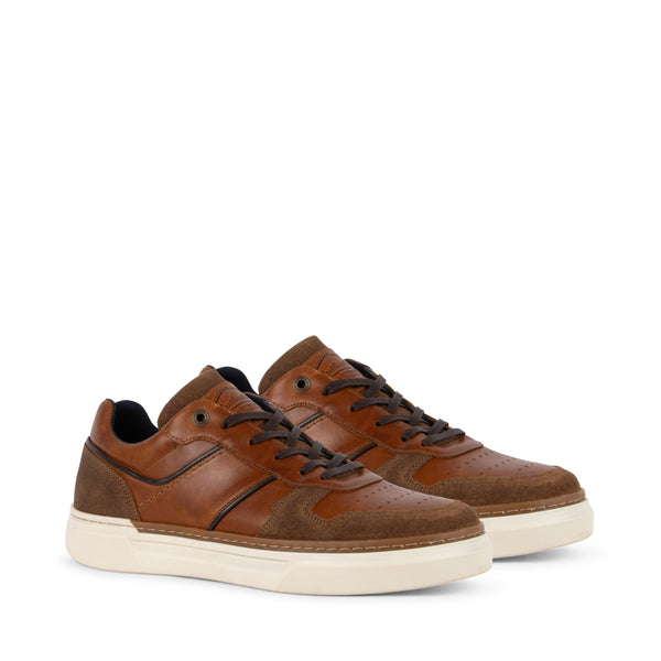 BLOORE Cognac Leather Lace-Up Shoes | Men's Designer Shoes – Steve ...