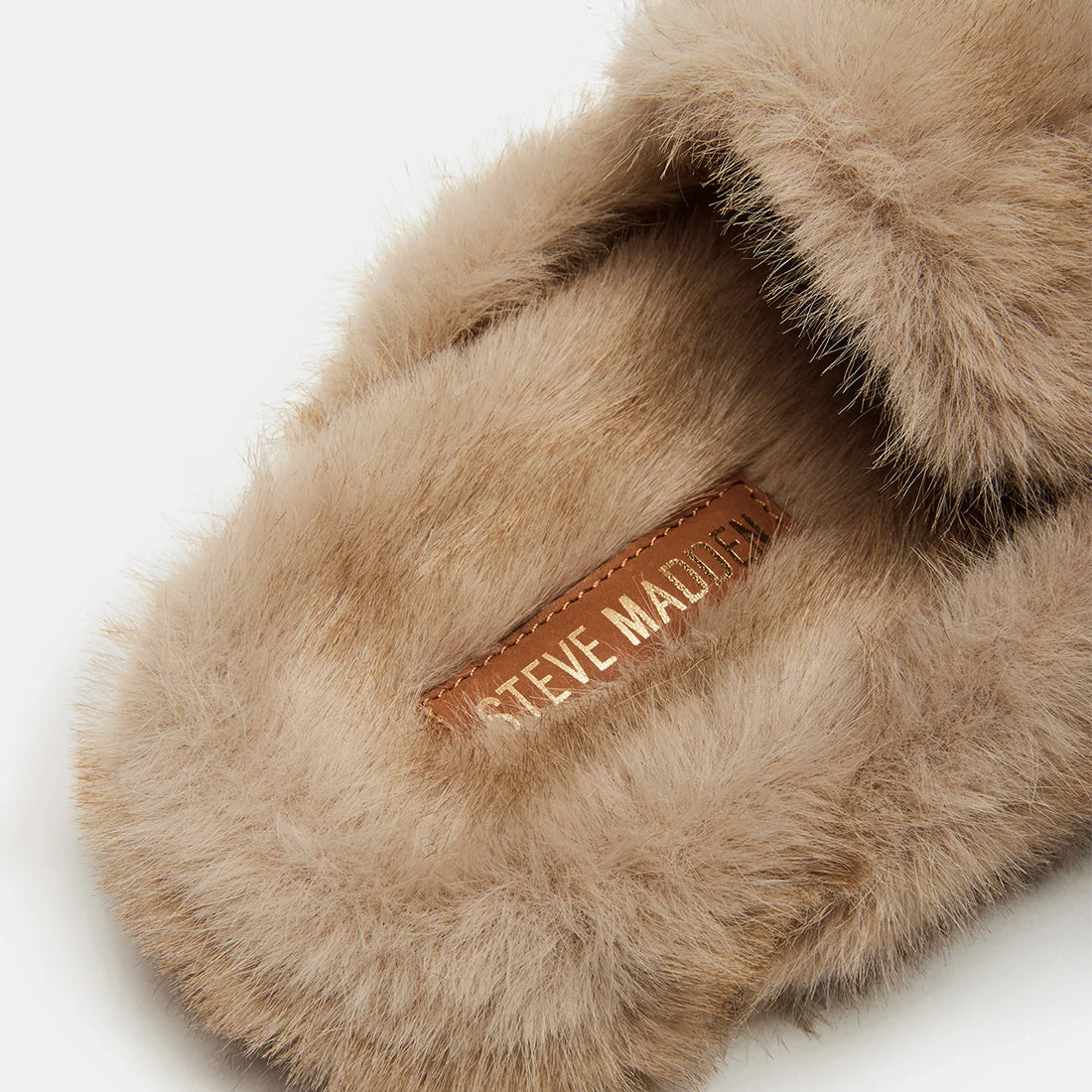 BOHAN Natural Faux Fur Slip-On Flats | Women's Designer Shoes – Steve ...