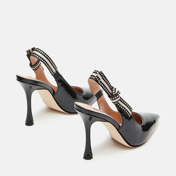 BRI Black Patent Slingback Pumps | Women's Designer Shoes – Steve ...