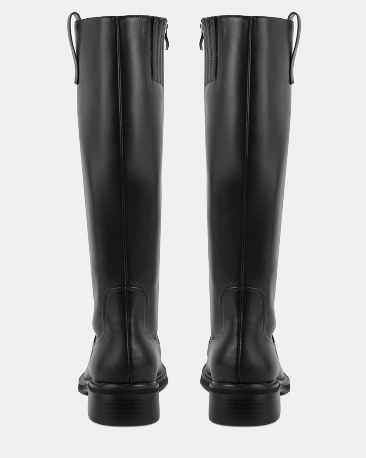 CALM Black Low Knee-High Boots | Women's Designer Boots – Steve Madden ...