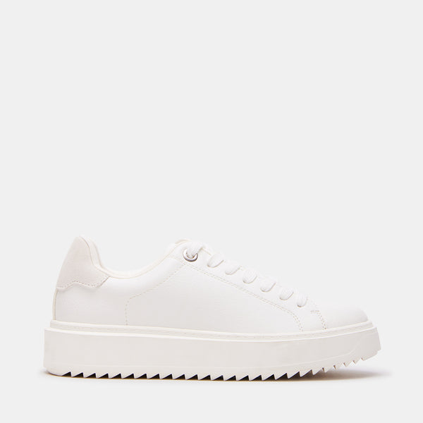 CATCHER White Suede Low-Top Lace-Up Sneaker | Women's Designer Sneakers ...