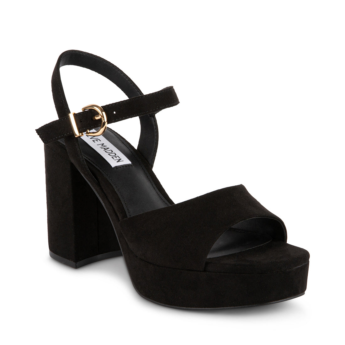 EARTHY Black Platform Chunky Heels | Women's Designer Shoes – Steve ...