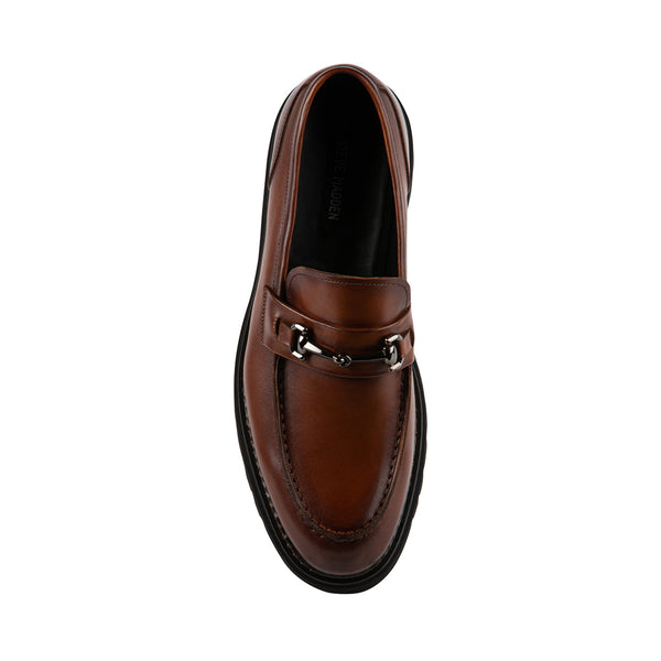 ELISIO Tan Leather Loafers | Men's Designer Shoes – Steve Madden Canada
