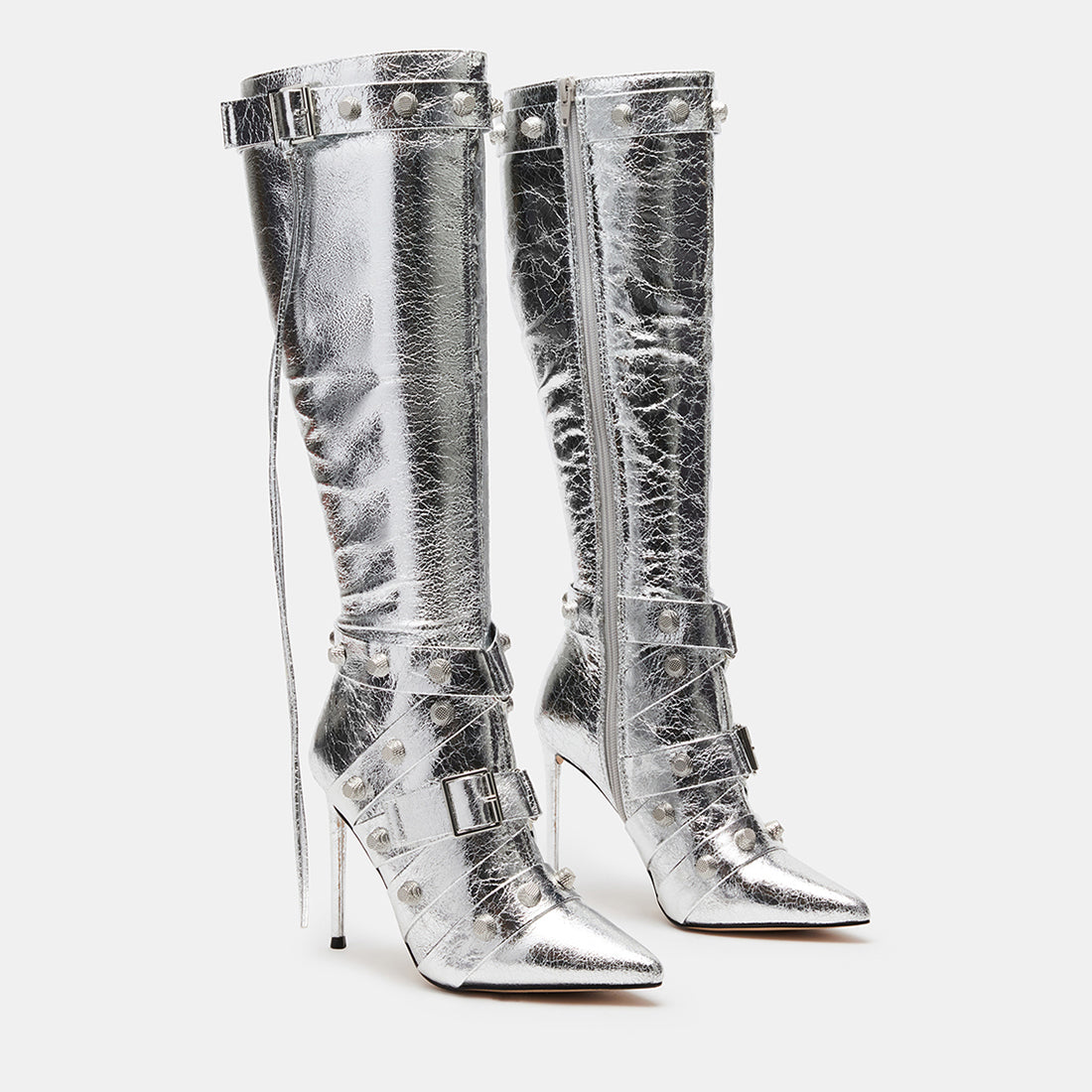FINK Silver Knee High Boots | Women's Designer Boots – Steve Madden Canada