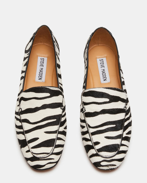 FITZ Zebra Exotic Loafers | Women's Designer Shoes – Steve Madden Canada