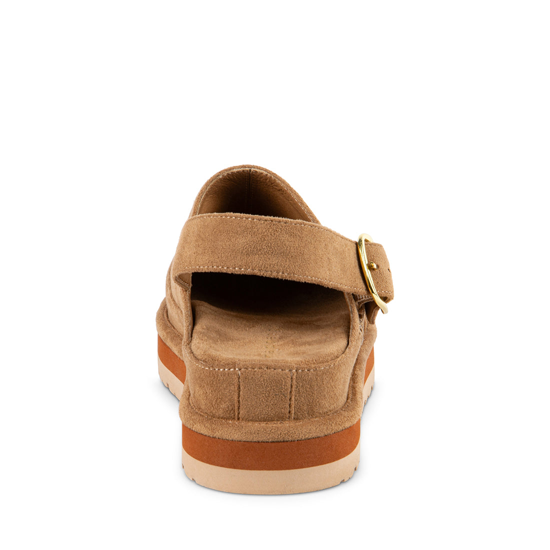 GRAHAMM Tan Fabric Slingback Platform Clogs | Women's Designer Shoes ...