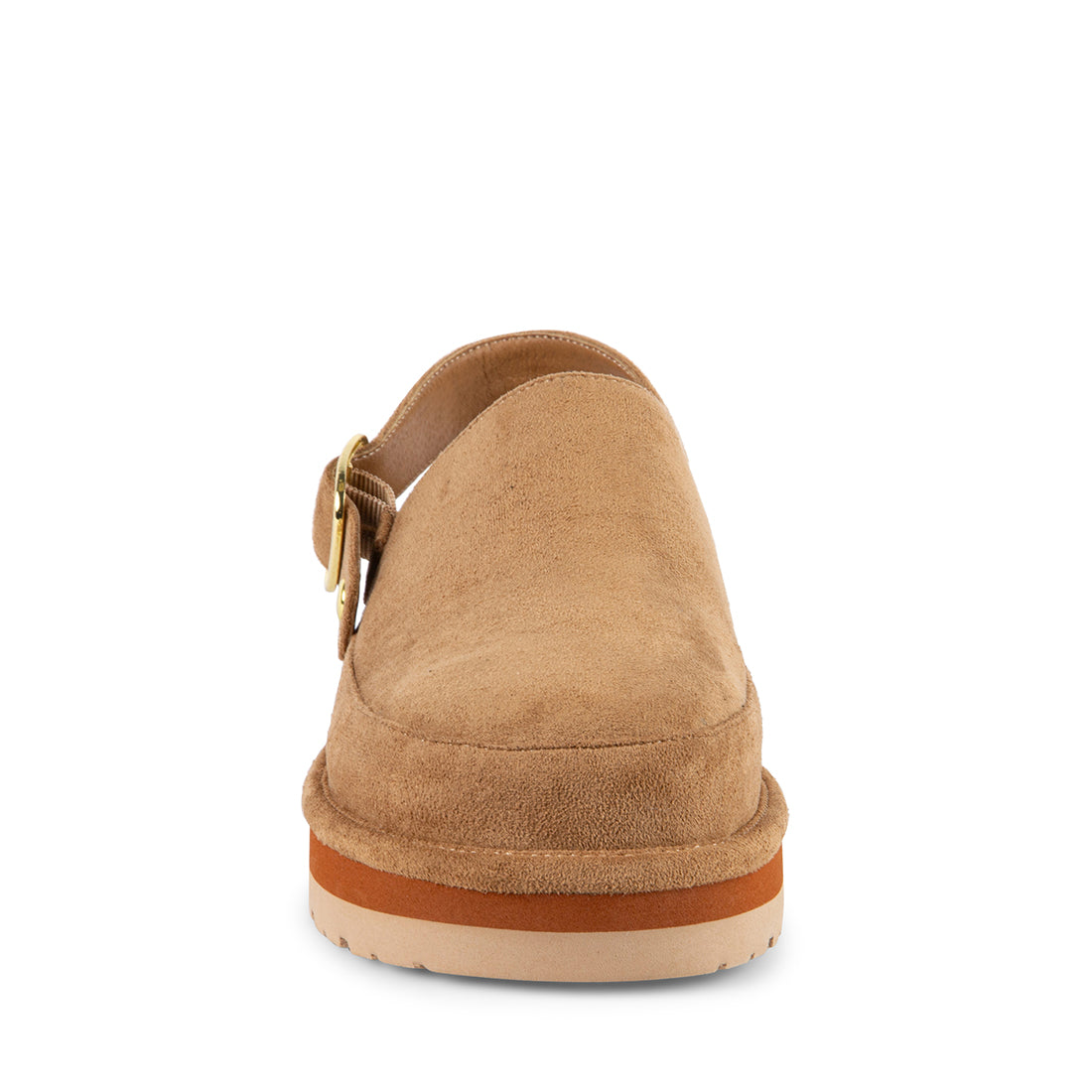 GRAHAMM Tan Fabric Slingback Platform Clogs | Women's Designer Shoes ...