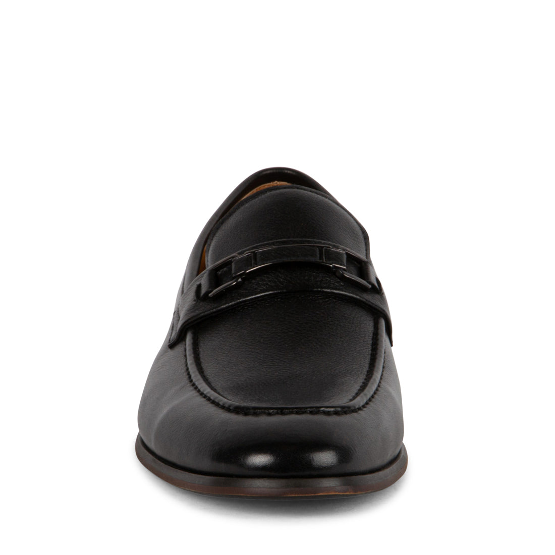 JAZPER Black Leather Loafers | Men's Designer Shoes – Steve Madden Canada