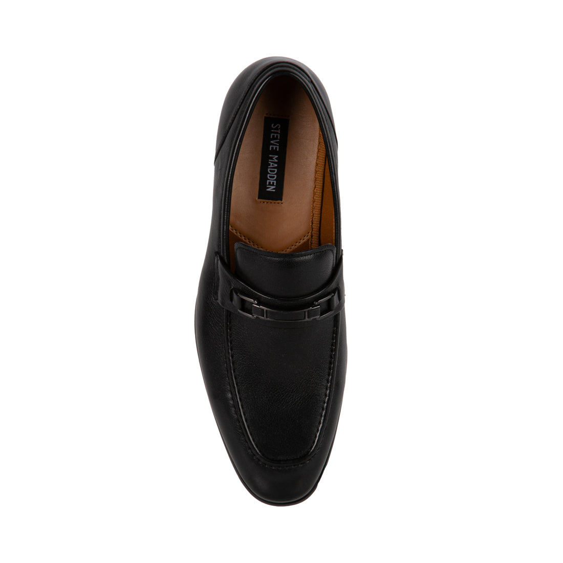 JAZPER Black Leather Loafers | Men's Designer Shoes – Steve Madden Canada