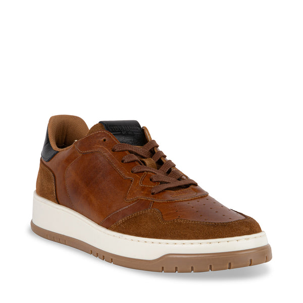 JETT Tan Leather Casual Sneaker | Men's Designer Shoes – Steve Madden ...