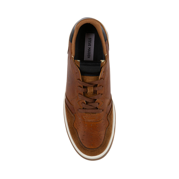 JETT Tan Leather Casual Sneaker | Men's Designer Shoes – Steve Madden ...