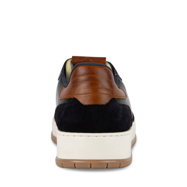 JETT Navy Leather Casual Sneaker | Men's Designer Shoes – Steve Madden ...