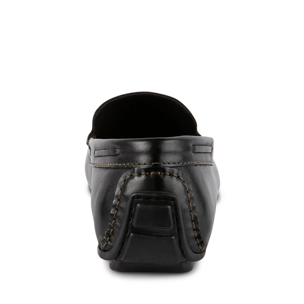 MANOLO Black Leather Casual Loafers | Men's Designer Shoes – Steve ...