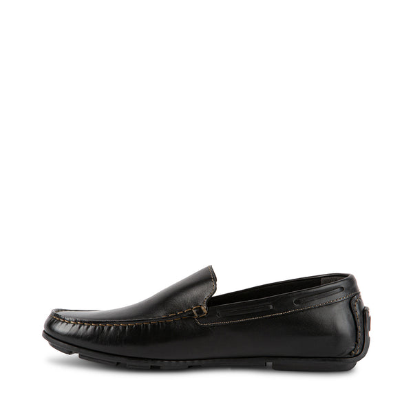 MANOLO Black Leather Casual Loafers | Men's Designer Shoes – Steve ...
