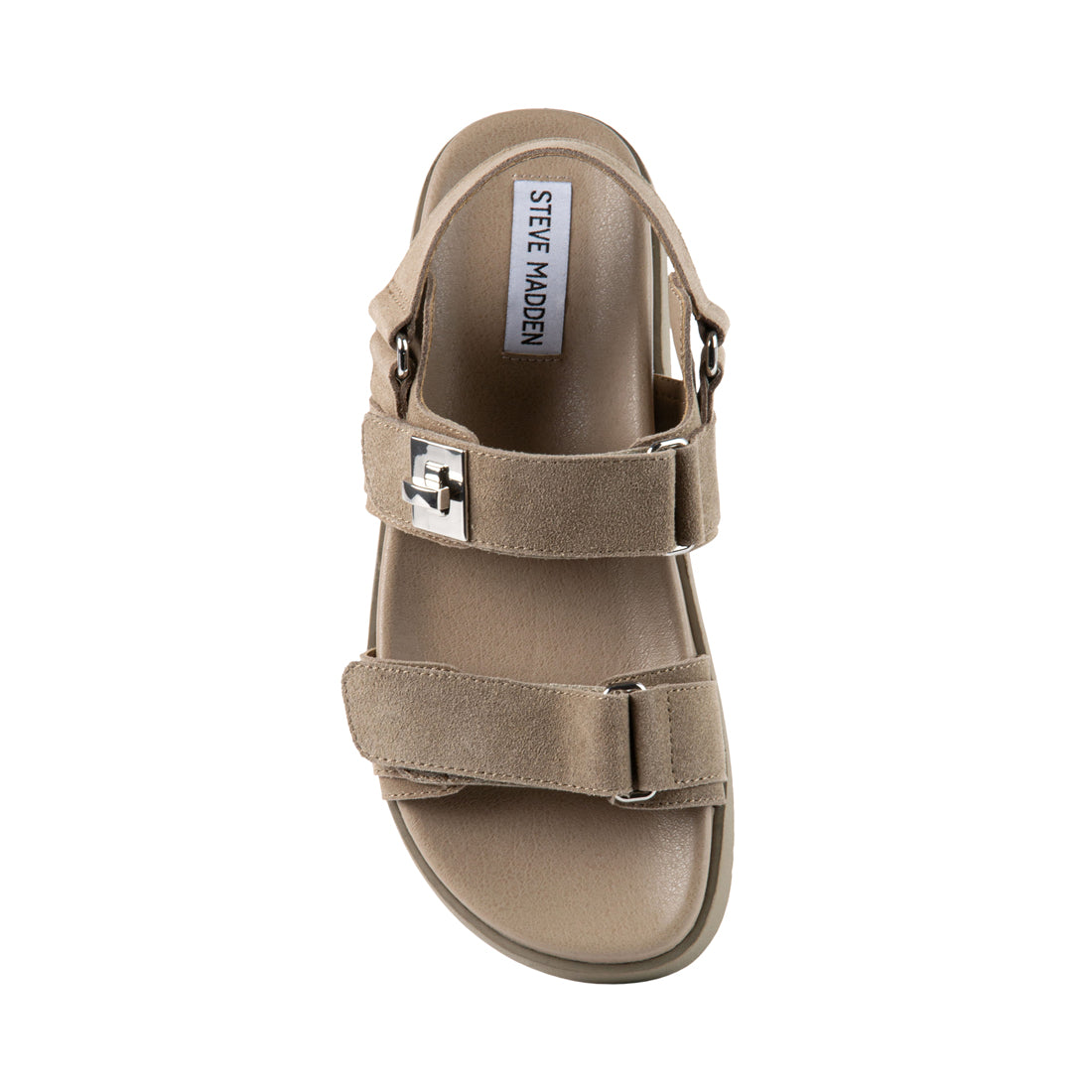 MONA Taupe Suede Flatform Sandals | Women's Designer Sandals – Steve ...