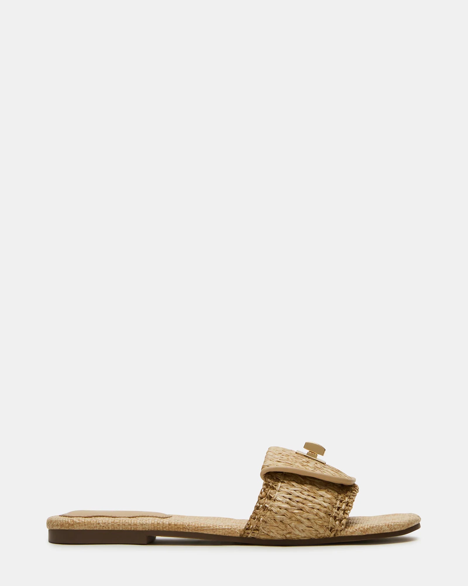 MORELAND-R Natural Quilted Slides | Women's Designer Sandals – Steve ...