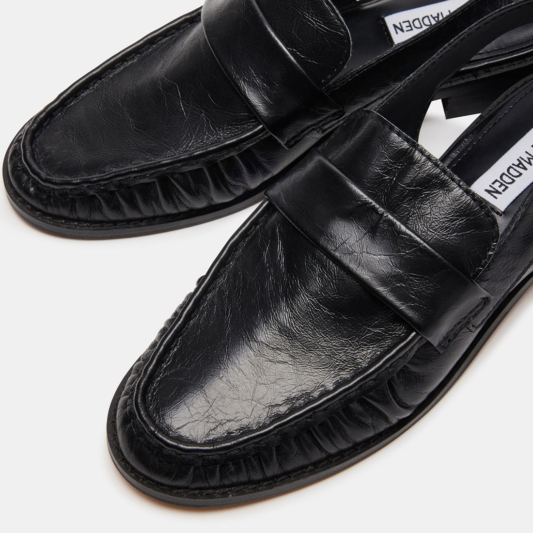 REEVES Black Leather Slingback Loafers | Women's Designer Shoes – Steve ...