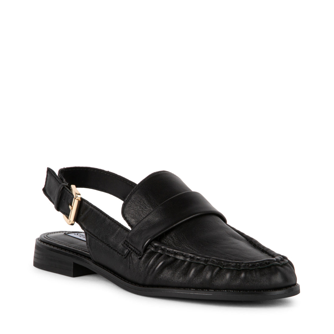 REEVES Black Leather Slingback Loafers | Women's Designer Shoes – Steve ...