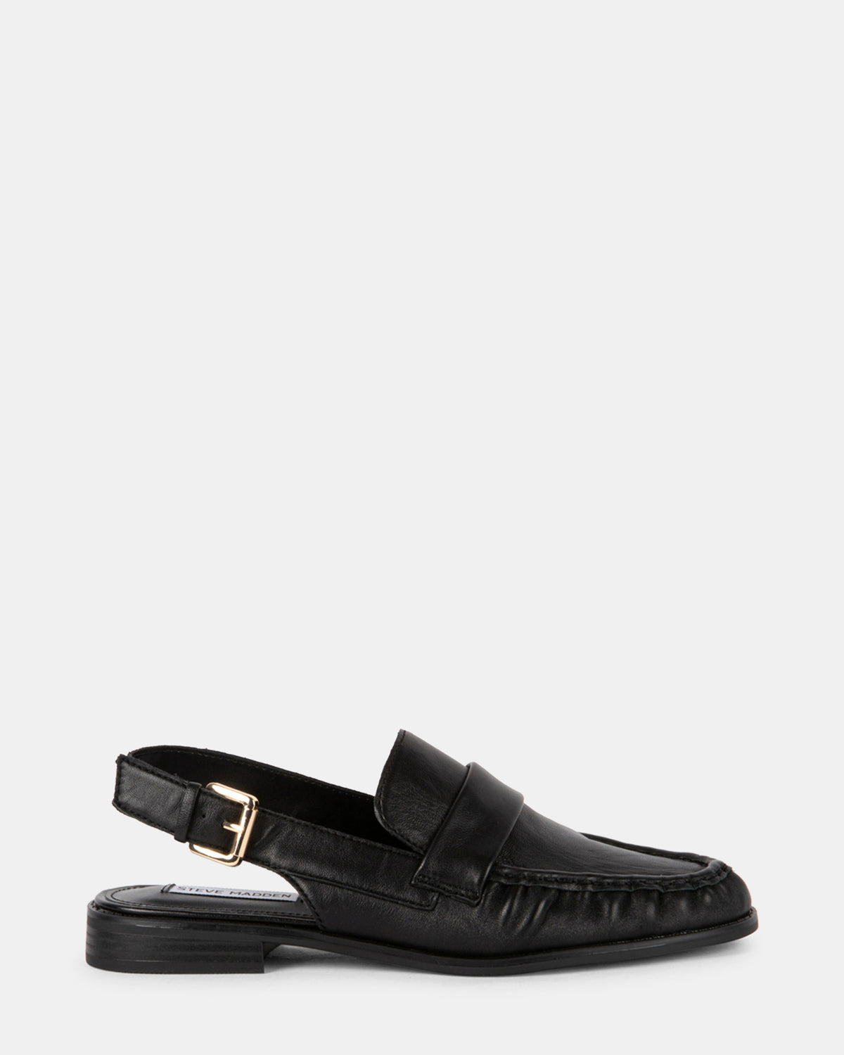 REEVES Black Leather Slingback Loafers | Women's Designer Shoes – Steve ...