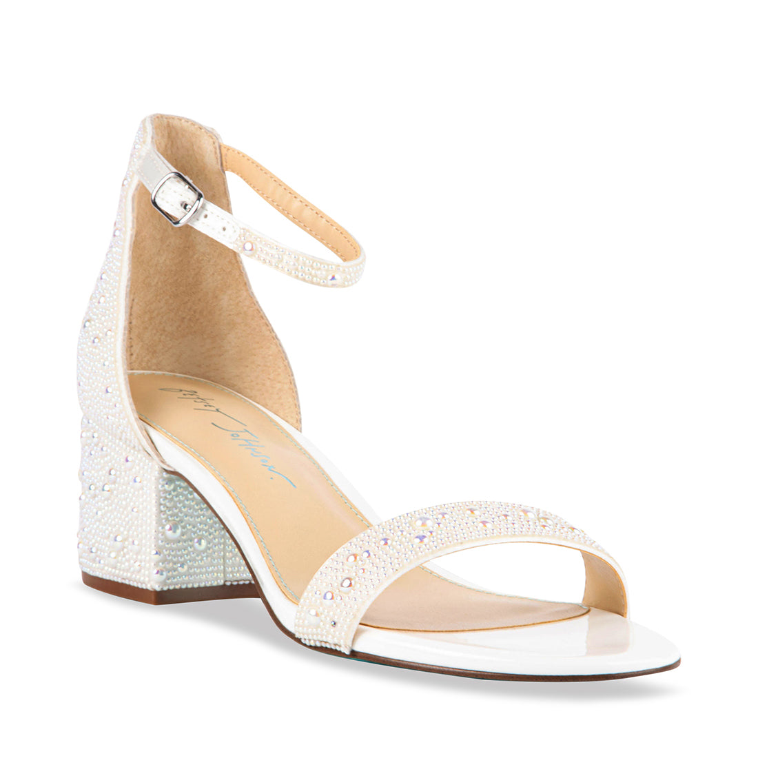 SB-MARI White Pearl Block Heel Sandals | Women's Designer Heels – Steve ...