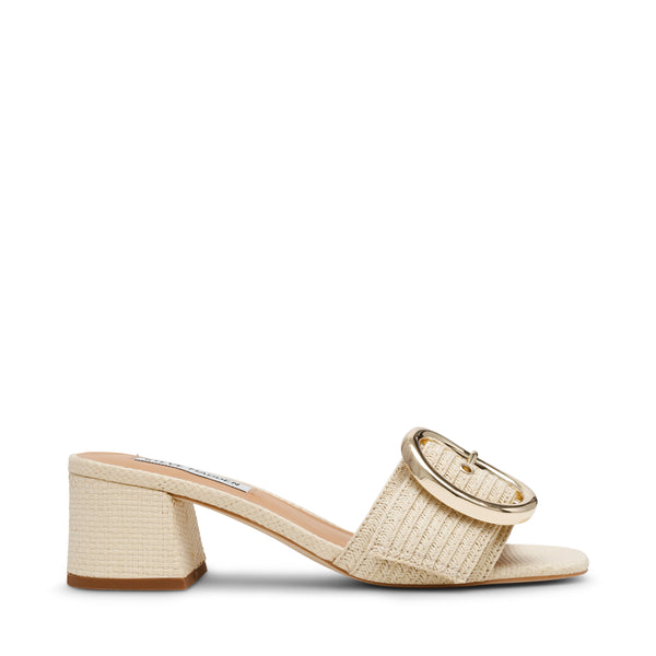 SEACREST Natural Open-Toe Mules | Women's Designer Heels – Steve Madden ...