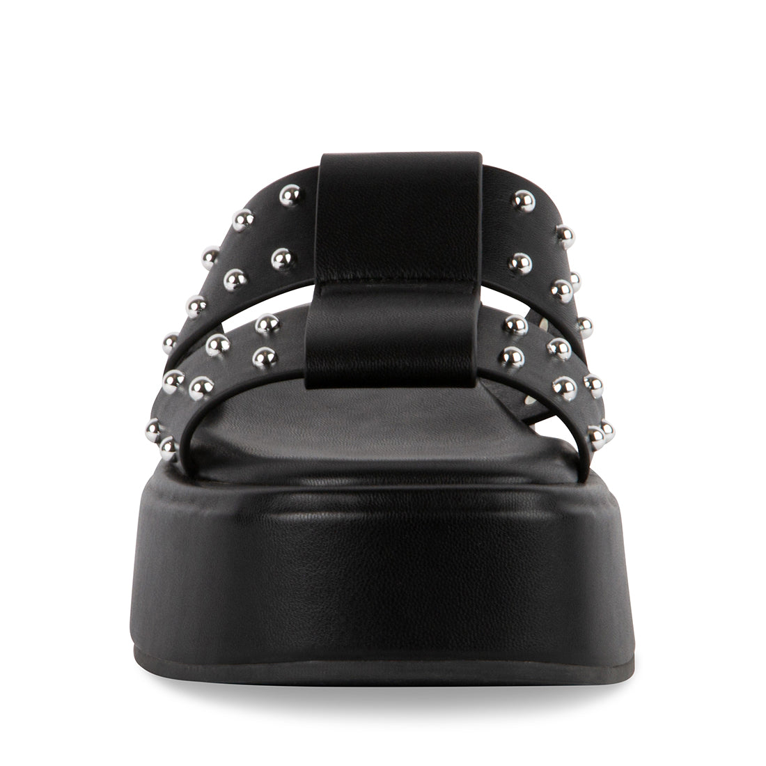 SHAN Black Studded Platform Slide Sandals | Women's Designer Shoes ...
