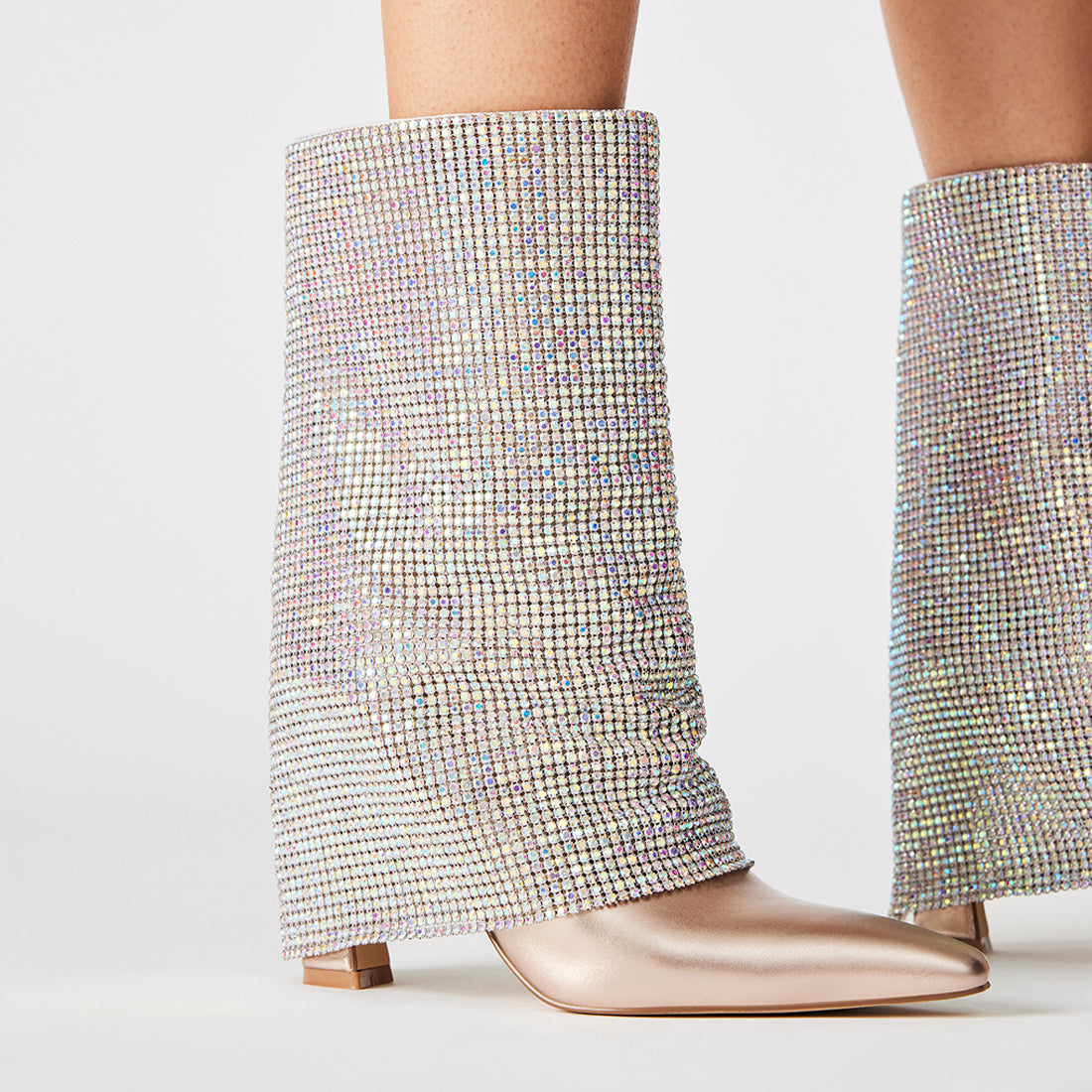 SPARKLE Silver Multi Rhinestone Cuff Booties | Women's Designer Booties – Steve Madden Canada