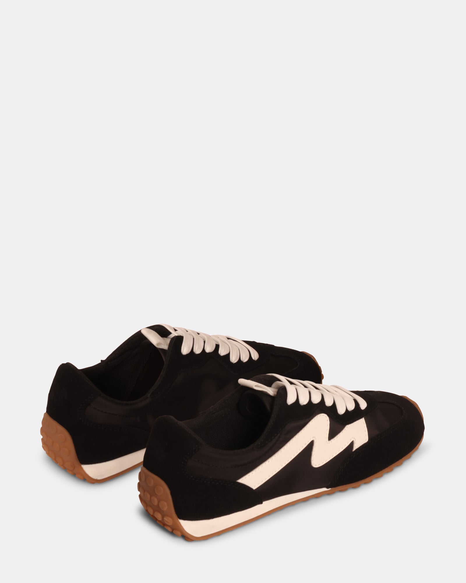 CASPER Black White Low-Top Lace-Up Sneaker | Women's Designer Sneakers ...