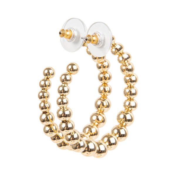 Gold Ball Hoop Earrings | Women's Designer Jewellery – Steve Madden Canada
