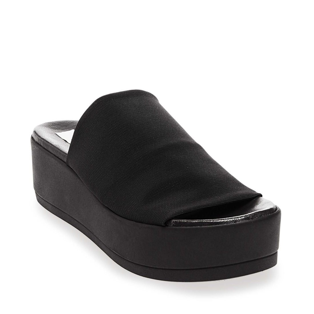 SLINKY Black Platform Slide Sandals | Women's Designer Sandals – Steve ...