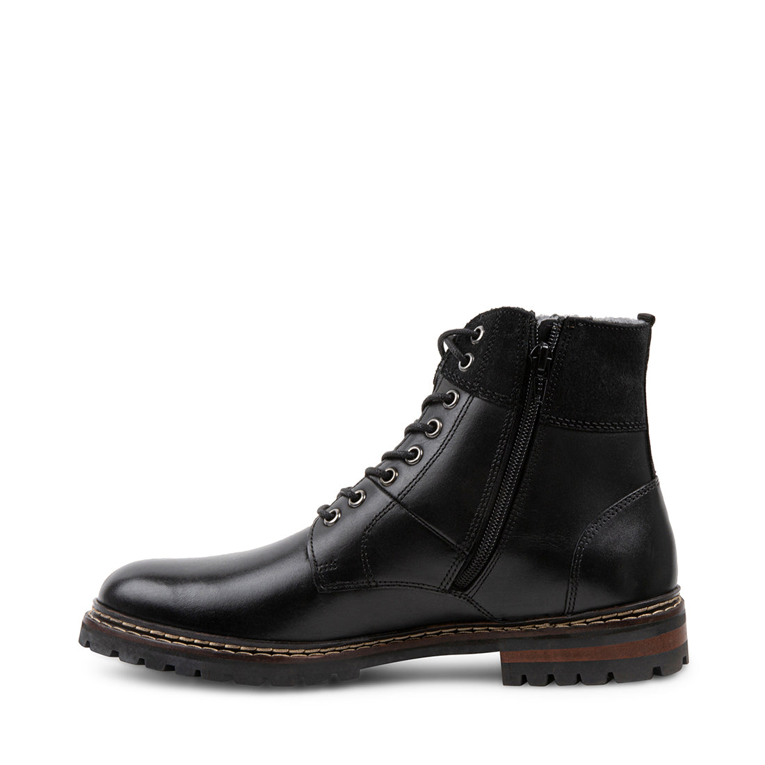 STRATUSF Black Leather Men's Boots | Men's Designer Boots – Steve ...